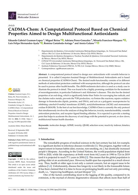Pdf Cadma Chem A Computational Protocol Based On Chemical Properties Aimed To Design