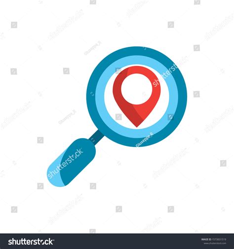 magnifying glass pointer gps map navigation stock vector royalty free
