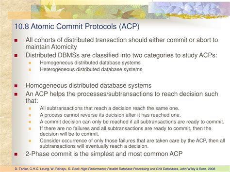 Ppt Chapter 10 Transactions In Distributed And Grid Databases