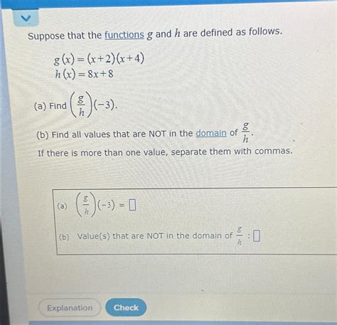 Solved Suppose That The Functions G And H Are Defined As Chegg