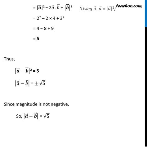 Example 17 Find A B If A 2 B 3 And A B 4
