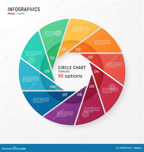 Vector Circle Chart Infographic Template For Data Visualization Stock Vector Illustration Of