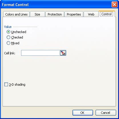 Using Check Boxes Microsoft Excel