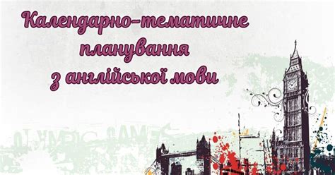 Календарно тематичне планування з англійської мови для 9 го класу І семестр КТП Англійська мова