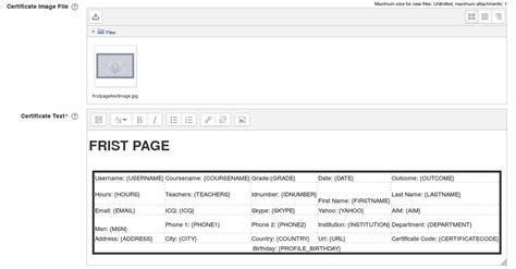 Simple Certificate Module Moodledocs