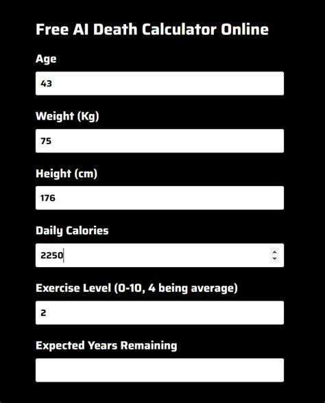 Free Ai Death Calculator Life2vec
