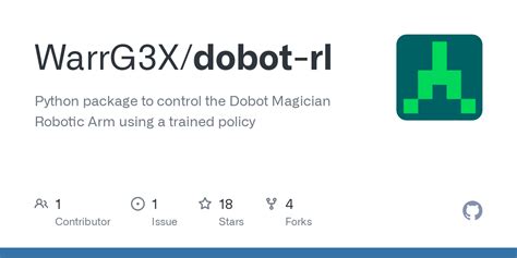 GitHub WarrG X Dobot Rl Python Package To Control The Dobot Magician Robotic Arm Using A