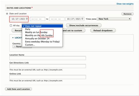 Recurrence Dropdown Doesnt Show Correct Day Inside Paragraph 3245556