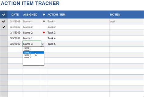 Free Action Item Tracker Excel Template - Pursho.com