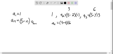 solved a sequence of terms is defined by a1 1 an 5 n an 1 calculate ∑