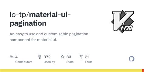 Github Lo Tpmaterial Ui Pagination An Easy To Use And Customizable