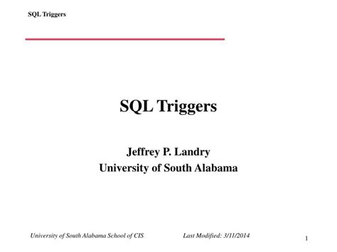 Ppt Sql Triggers Powerpoint Presentation Free Download Id 244558