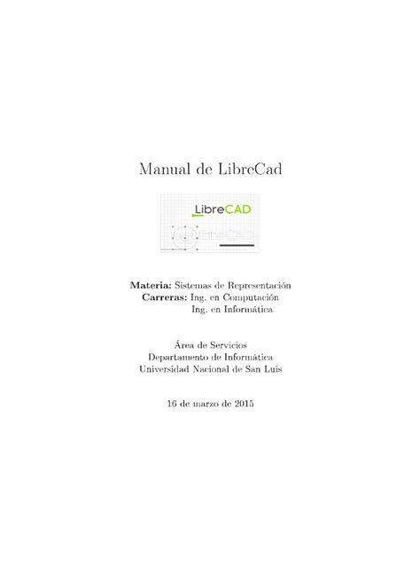 Manual De Librecad Guía Para Ingeniería Y Diseño Cad Pdf