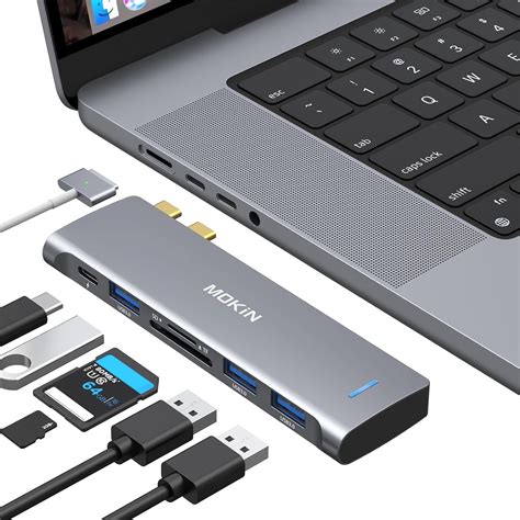 MOKiN USB C Hub 6 In 1 MacBook Pro Air Adapter Walmart Com