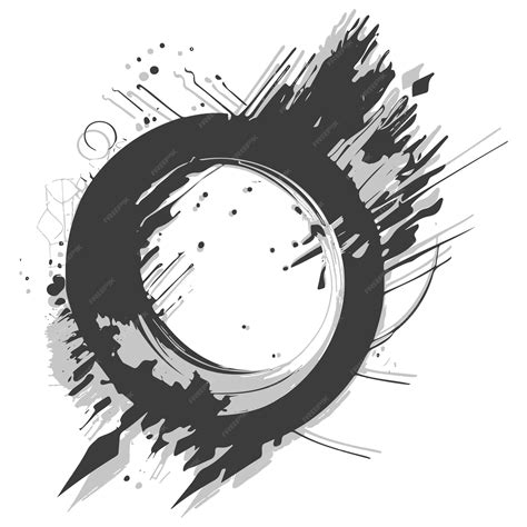 Premium Vector Abstract Cityscape Circular Splash Brush