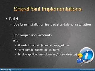 SharePoint Best Practices PPT