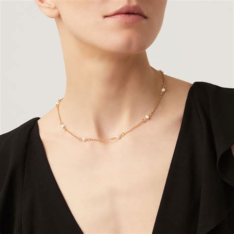 Joy Pearl Necklace In Gold Plated Sterling Silver Giovanni Raspini
