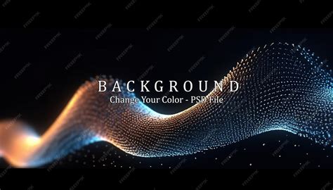 Premium Psd Abstract Waving Particle Technology Background Design Generative Ai