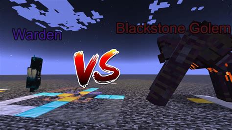 Warden Vs Blackstone Golem Minecraft Mob Battle Youtube