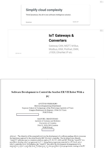software development to control the scorbot er vii robot with a pc pdf