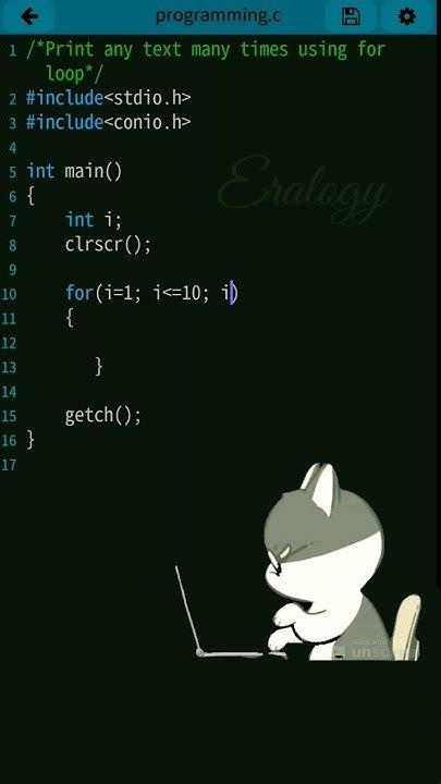 Print Text Many Times Using For Loop In C Language C Cse Btech