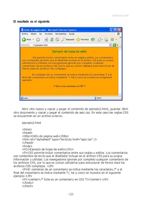 Curso de CSS página