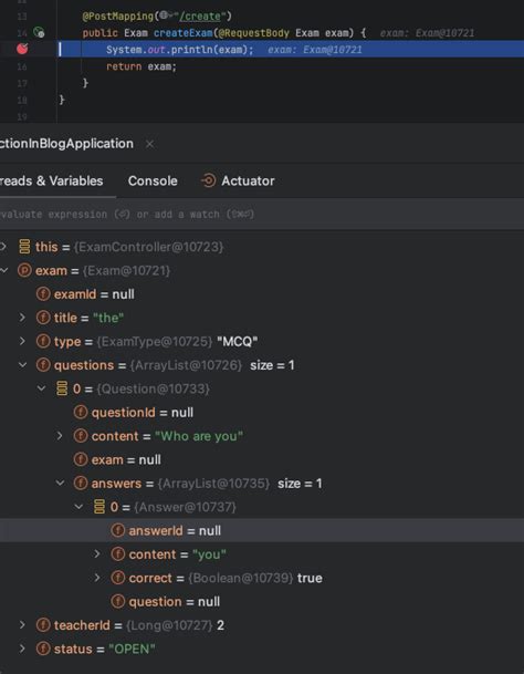 Java Error When Sending Post Request To Post Mapping Spring Boot