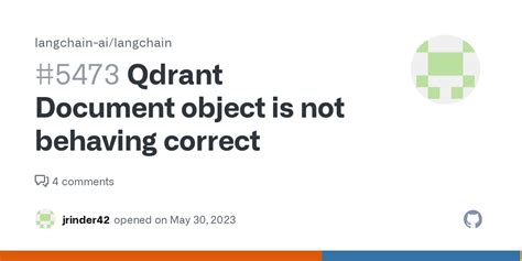 Qdrant Document Object Is Not Behaving Correct · Issue 5473