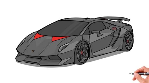How To Draw A Lamborghini Sesto Elemento Drawing Lambo 2010 Sports