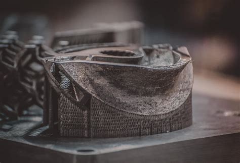 Premium Photo Man Is Holding Object Printed On Metal D Printer Object Printed In Laser