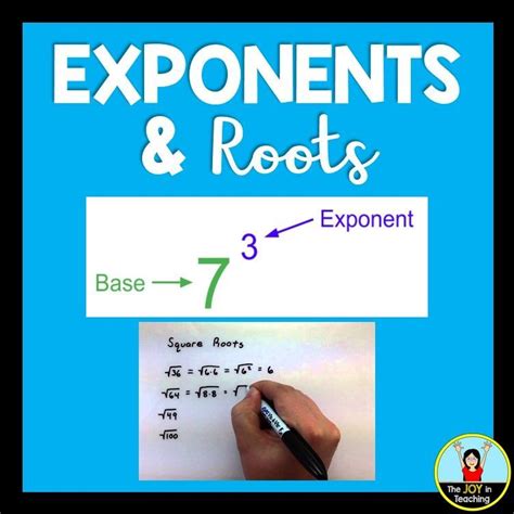 Exponents And Roots Exponents Teaching Square Roots