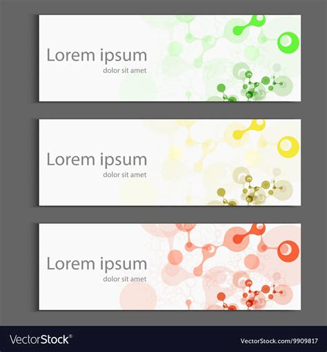 Abstract Molecules Banner Design Royalty Free Vector Image