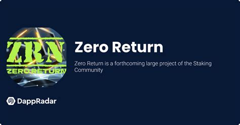 zero return project overview analytics and data dappradar