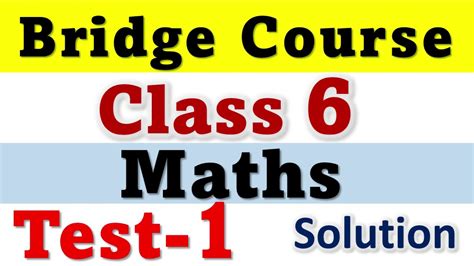 Bridge Course Class 6 Maths Pre Test Model Question Paper Smart Guruji