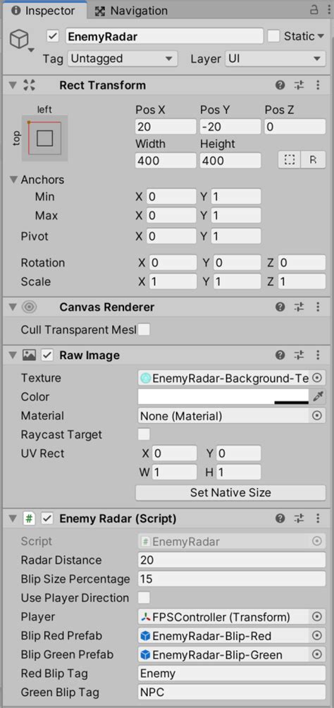 Unity Enemy Radar Tutorial Populated Script Coster Graphics
