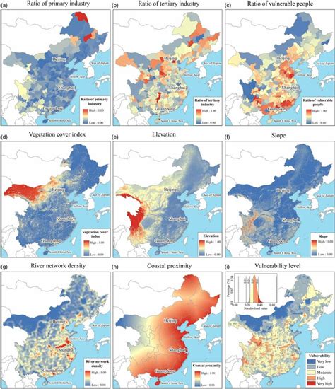 spatial patterns of standardized tc vulnerability indicators in