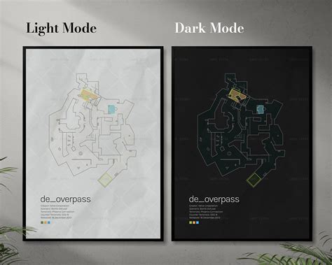 Counter Strike X Overpass Map Poster Game Wall Art Poster Print Art Counter Strike X Overpass Map Poster Game Wall Art Poster Print Art