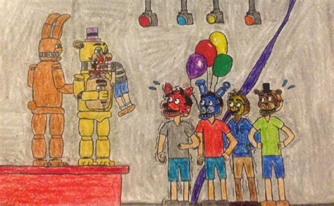 Рисовать персонажей из фнаф