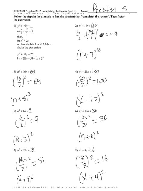 9 30 24 complete the square part 1 pdf
