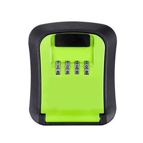 Wall Mounted Key Code Box Construction Site Home Decoration Four Digit Code Lock Key Box Green