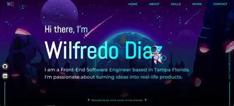 wilfredo diaz on linkedin react html css ui ux portfoliowebsite