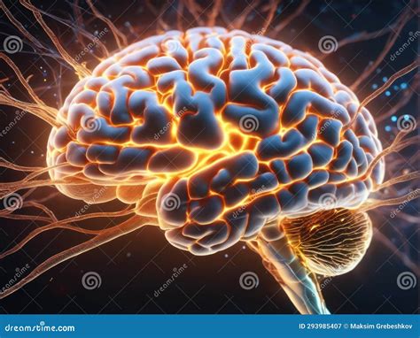 Brain Showing Neurons Firing and Neural Extensions Stock Image - Image of human, nerve: 293985407