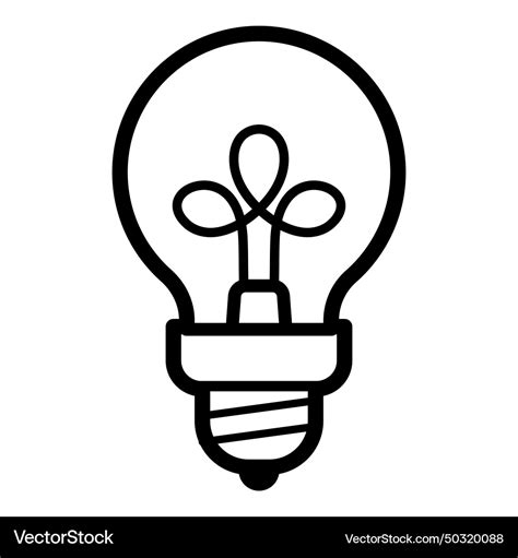 Lightbulb Innovation Idea Flat Icon Isolated Vector Image