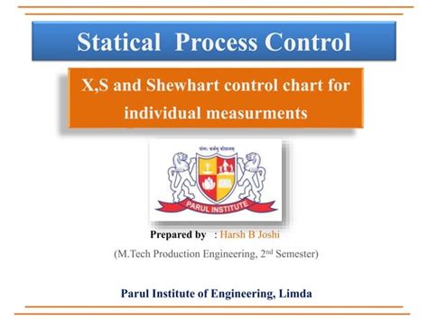 X S Chart And Shewart Control Chart PPTX Science