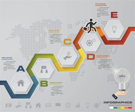 Premium Vector 5 Steps Timeline Infographic Element