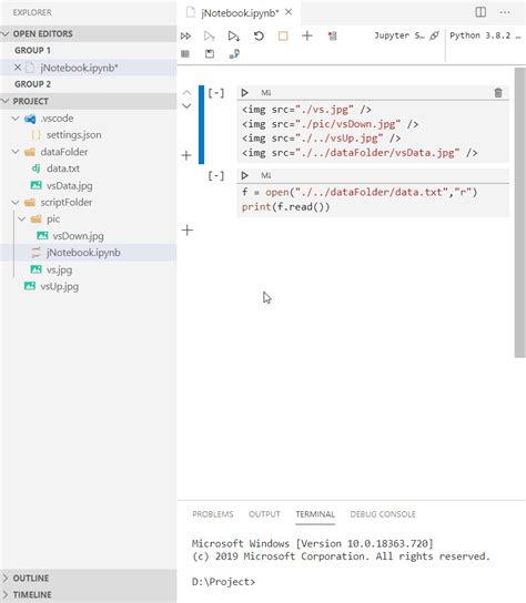 Jupyter Notebook Pictures From Up Directories Are Not Shown Issue Microsoft Vscode