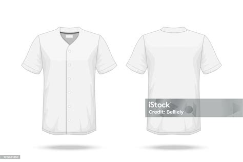 사양 야구 T 셔츠 이랑 빈 흰색 배경에 고립 된 디자인에 대 한 셔츠에 공간과 배치 요소 또는 셔츠에 텍스트 인쇄 빈 벡터 일러스트 레이 션 T 셔츠에 대한 스톡 벡터