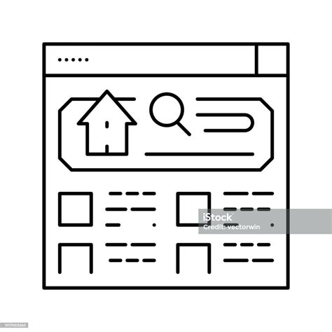 에이전시 부동산 부동산 홈 라인 아이콘 벡터 일러스트 레이 션 계약서에 대한 스톡 벡터 아트 및 기타 이미지 계약서 금융 대출 Istock
