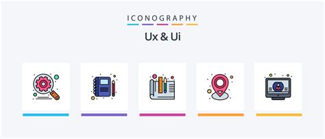 Ux And Ui Line Filled 5 Icon Pack Including Account Implementation Configuration Agile