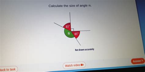 solved calculate the size of angle n not drawn accurately answer